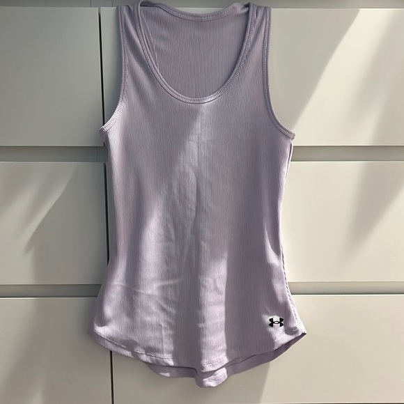 Under Armour | Tops | Lavender Under Armor Ribbed Tank Like New | Poshmark